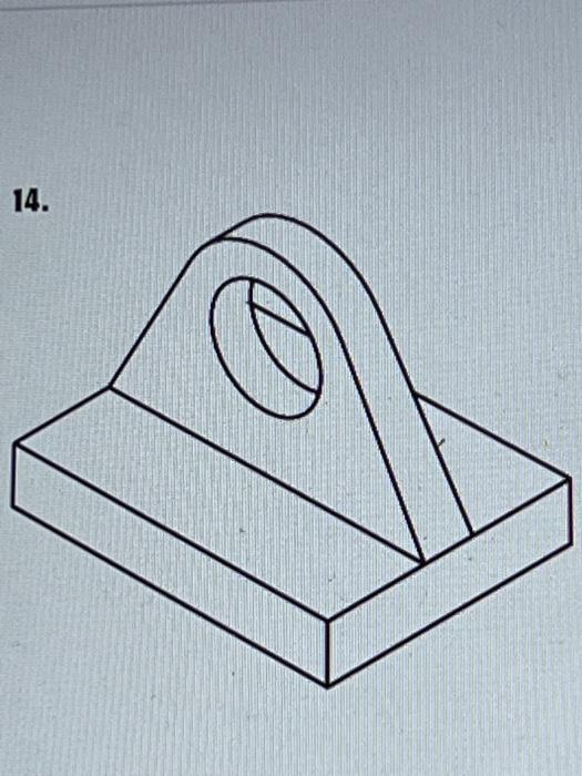 Solved Draw Orthographic views of the following problems. | Chegg.com