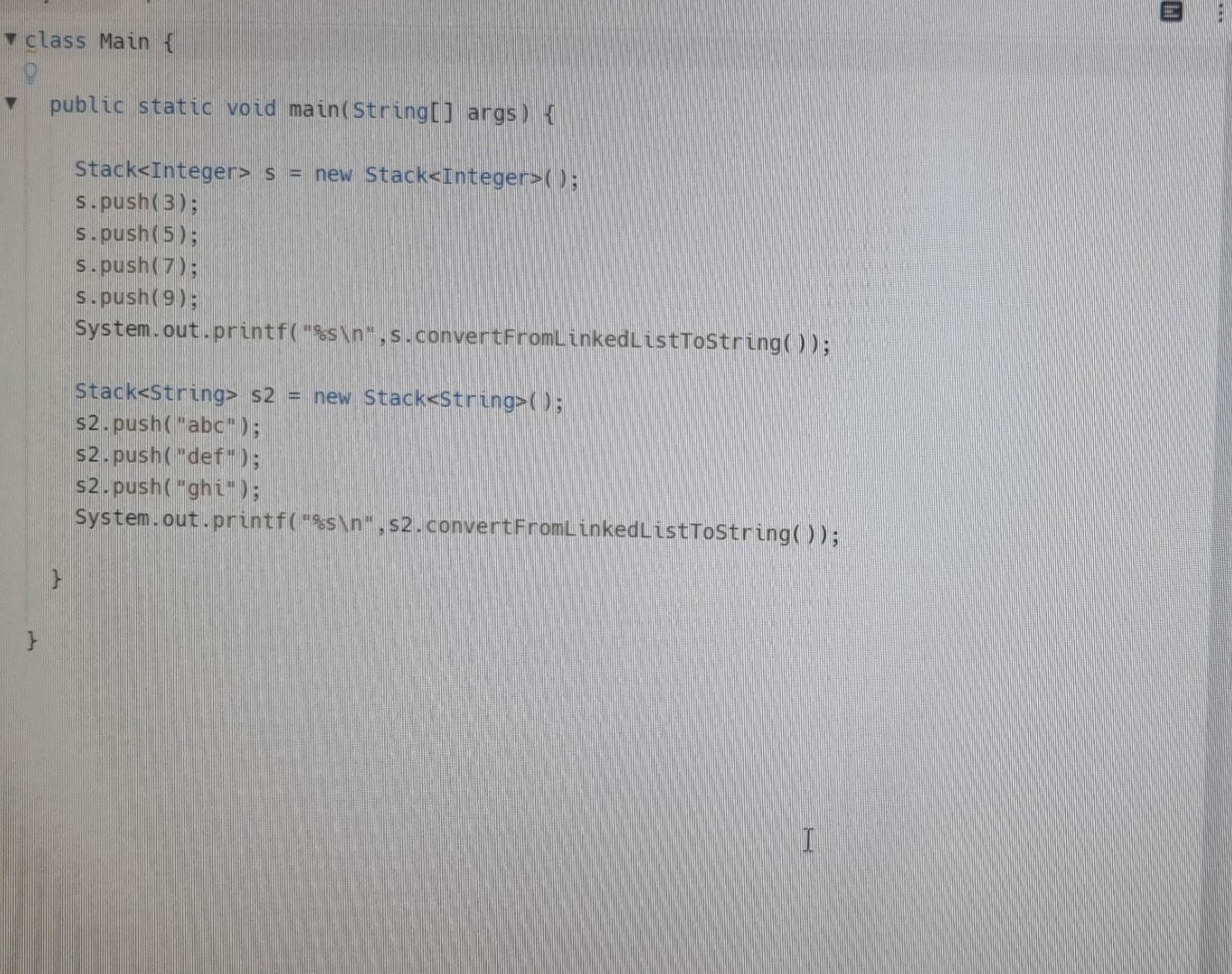 Solved 7 public class stack T⩾{ private Node firstnode: | Chegg.com