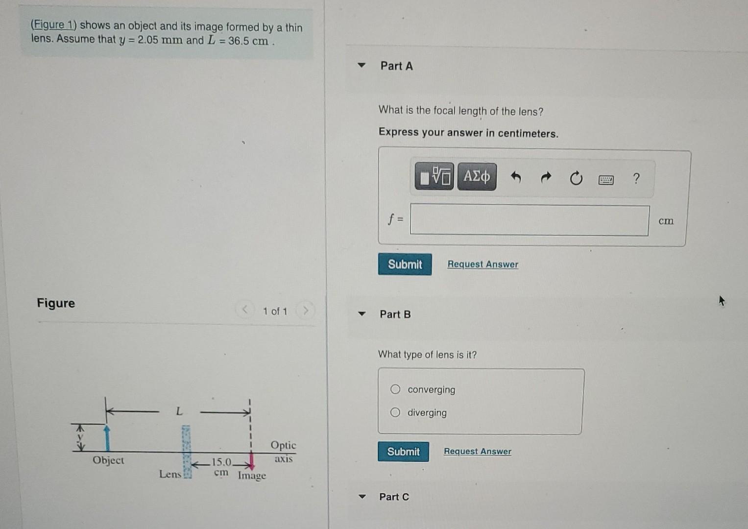 Solved (Figure 1) shows an object and its image formed by a | Chegg.com