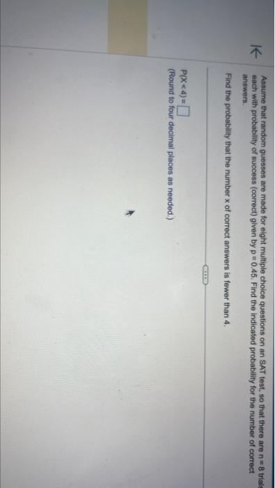 Solved Assume that random guesses are made for eight | Chegg.com