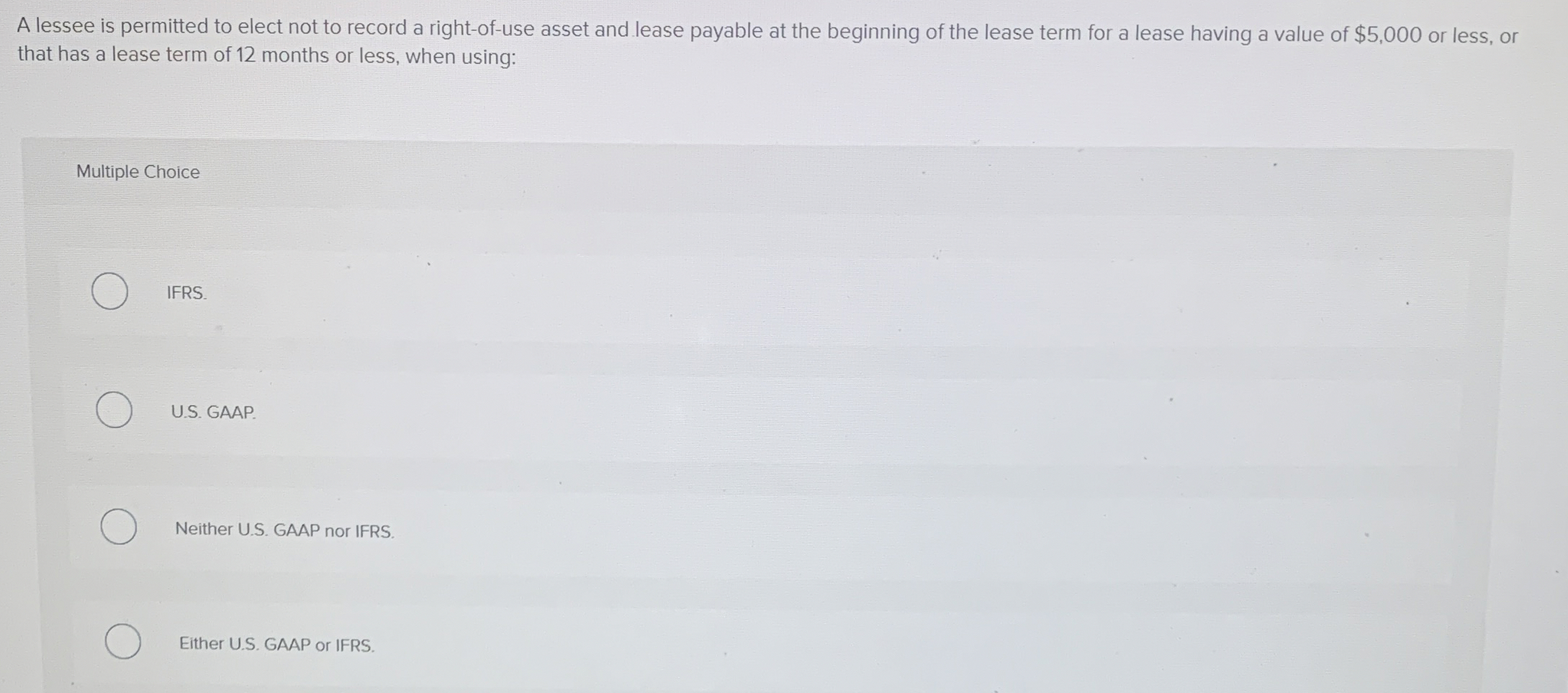 Solved A lessee is permitted to elect not to record a | Chegg.com