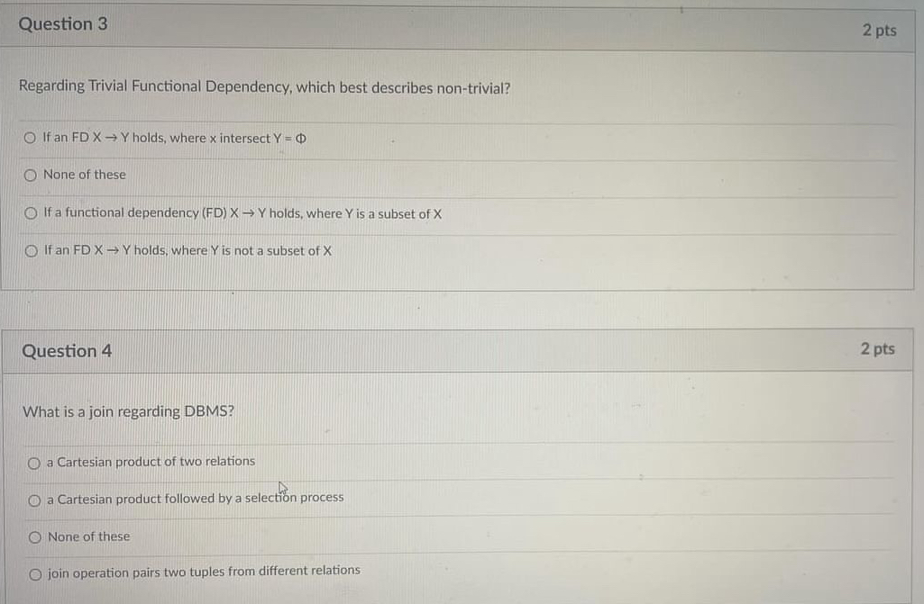Solved Question 32ptsRegarding Trivial Functional | Chegg.com