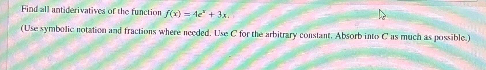 Solved Find all antiderivatives of the function | Chegg.com