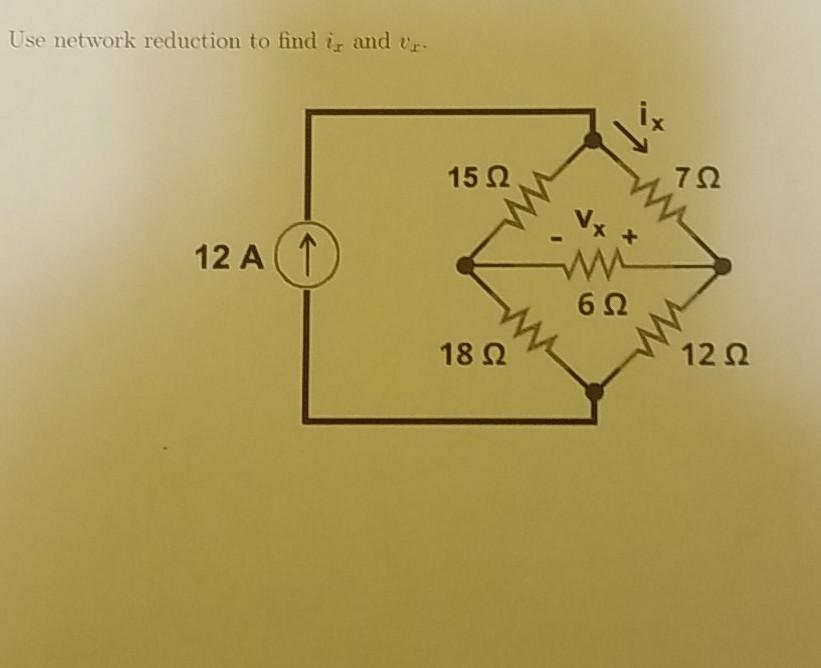 Solved Use network reduction to find in and Ur. i, 15 Ω 7Ω 1 | Chegg.com
