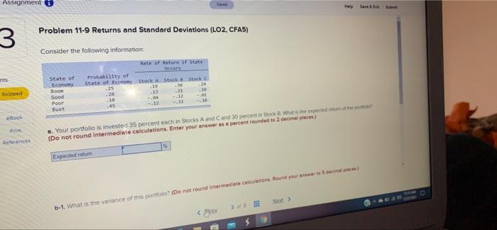 Solved 3 Problem 11-9 Returns and Standard Deviations (LO2, | Chegg.com