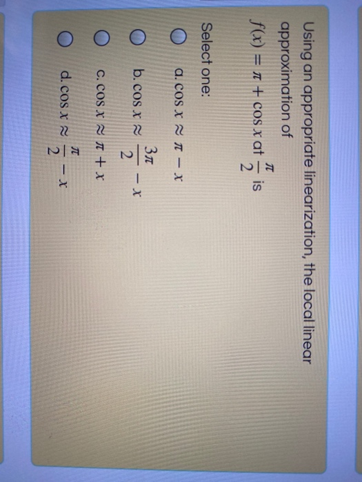 Solved Using an appropriate linearization, the local linear | Chegg.com