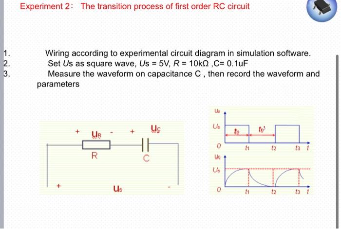 Solved Experiment 2: The transition process of first order | Chegg.com