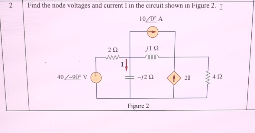 [Solved]: table[[2,Find the node voltages and current I in