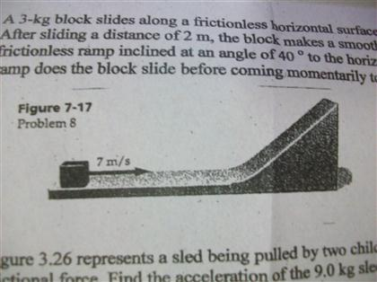 Solved 1. a 3-kg block slides along a frictionless | Chegg.com