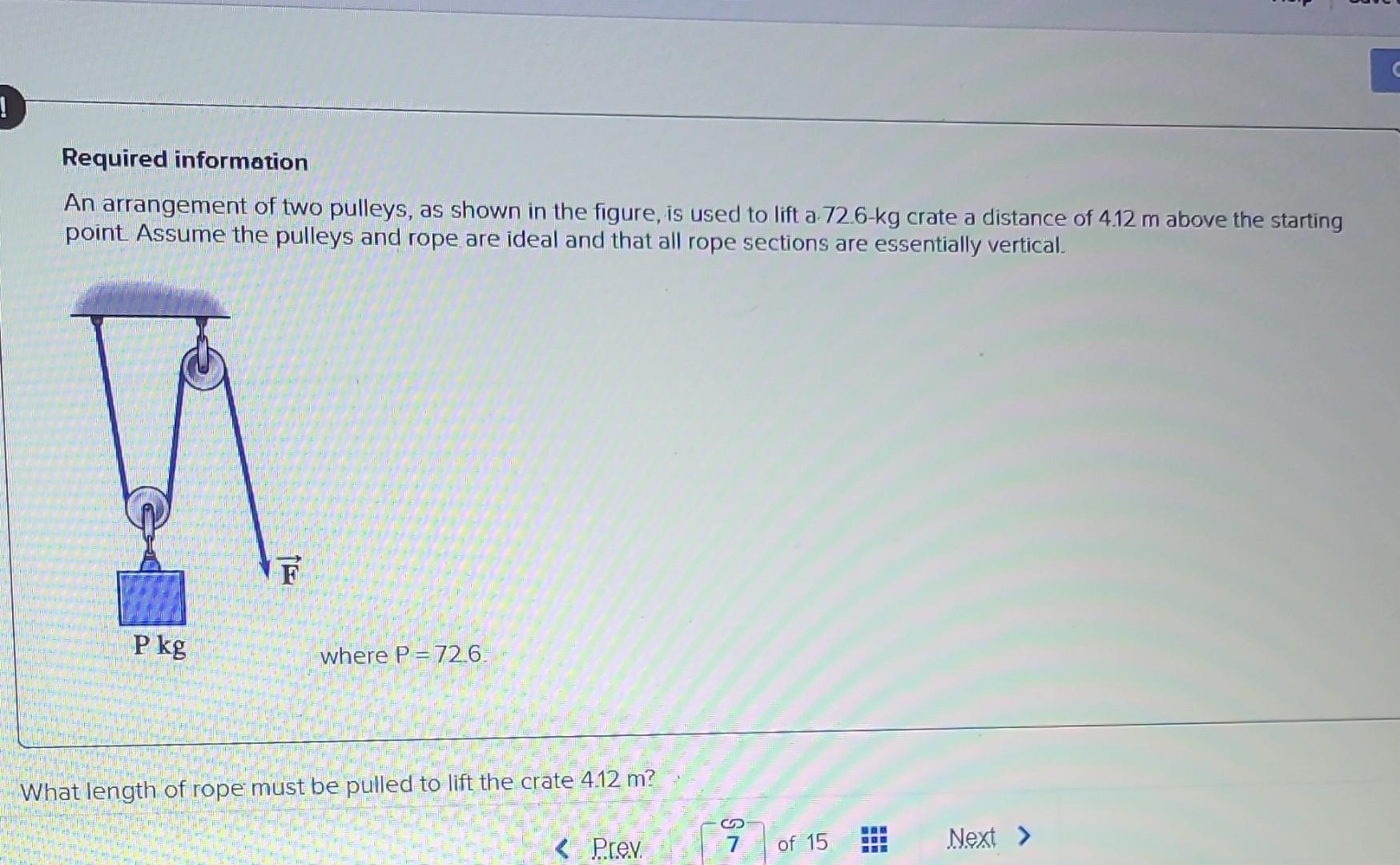 Solved An arrangement of two pulleys, as shown in the | Chegg.com