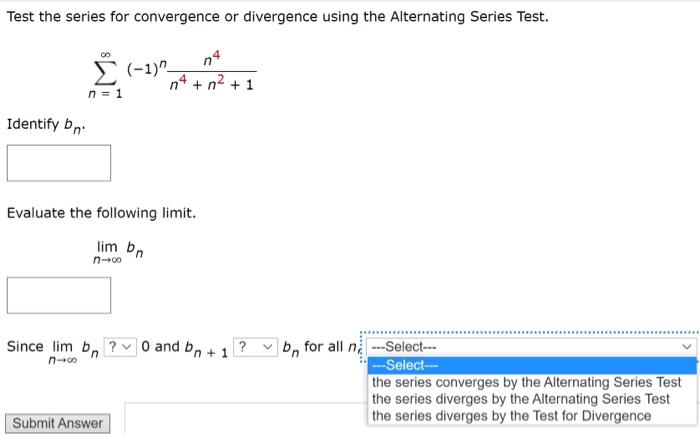 Solved Test The Series For Convergence Or Divergence Using