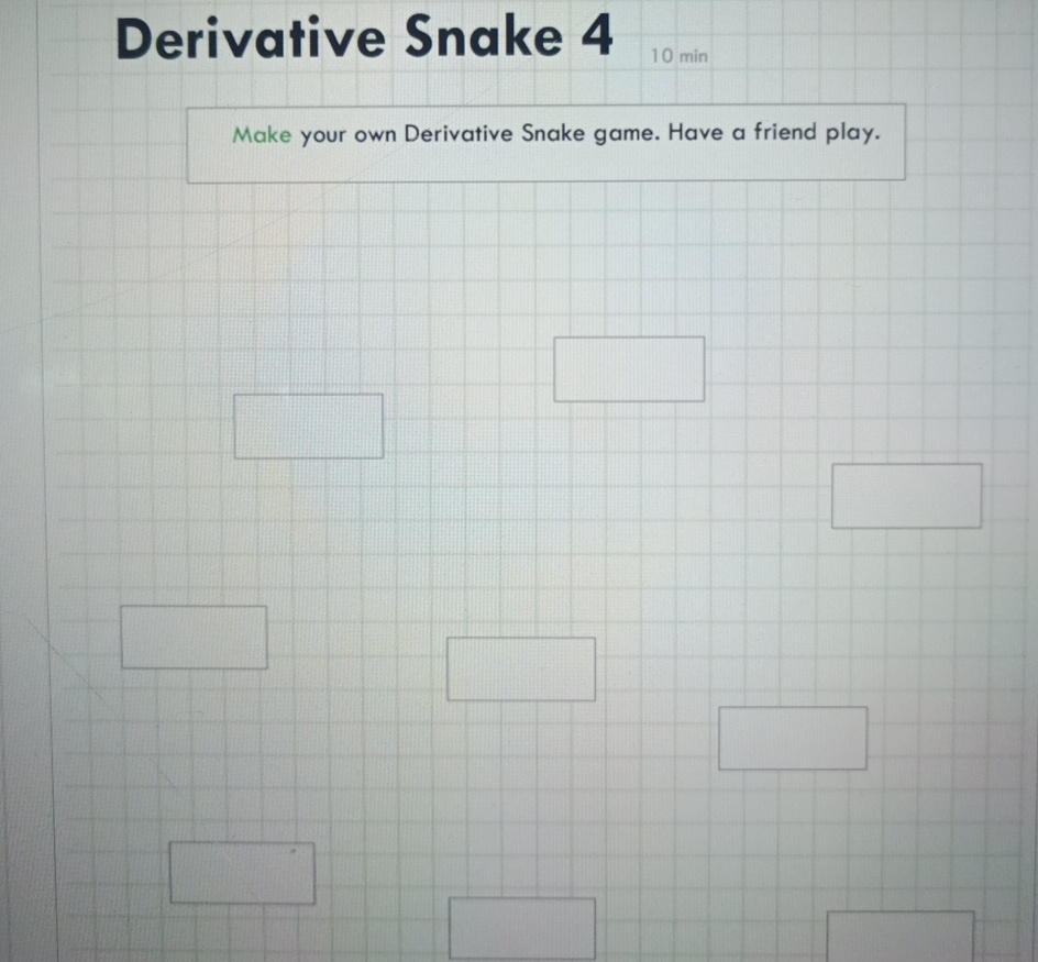 Solved Derivative Snake 410minMake your own Derivative Snake | Chegg.com