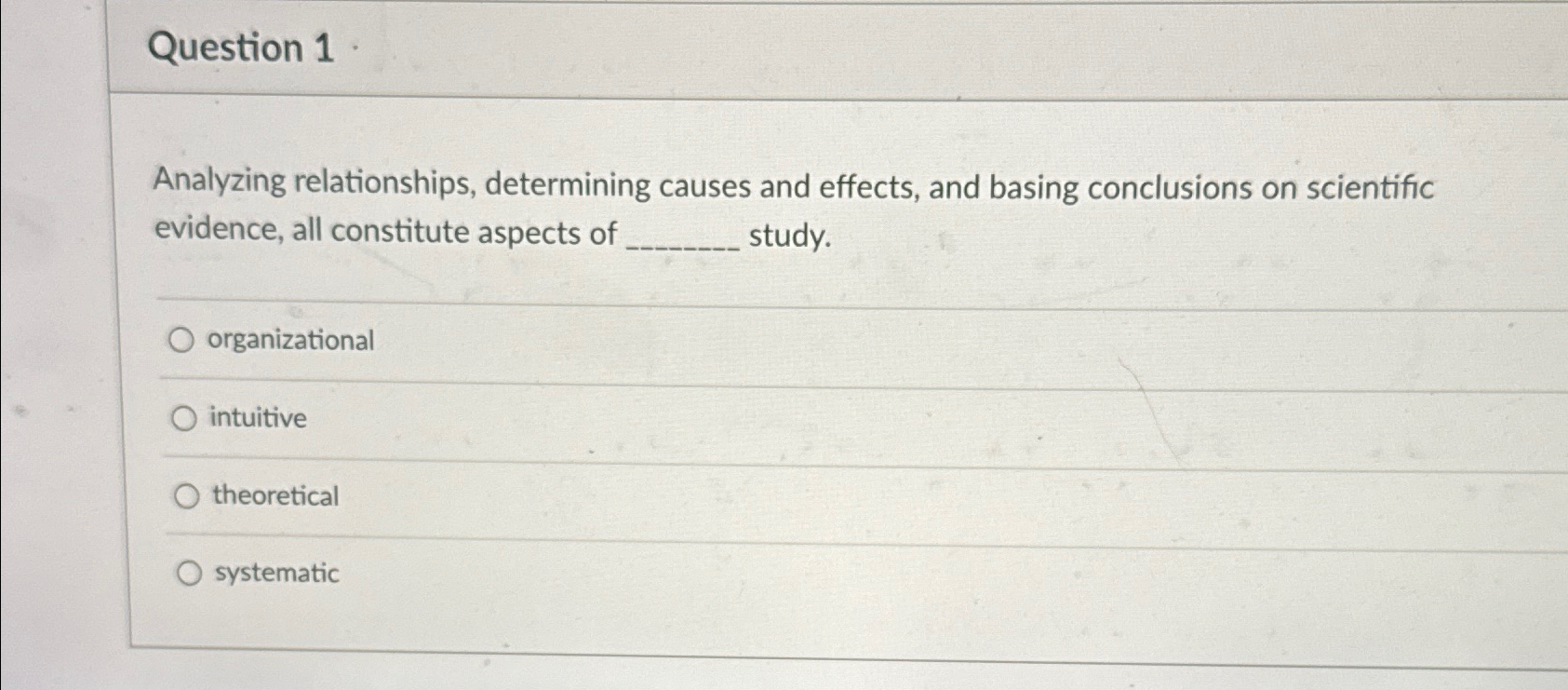 Solved Question 1.Analyzing relationships, determining | Chegg.com