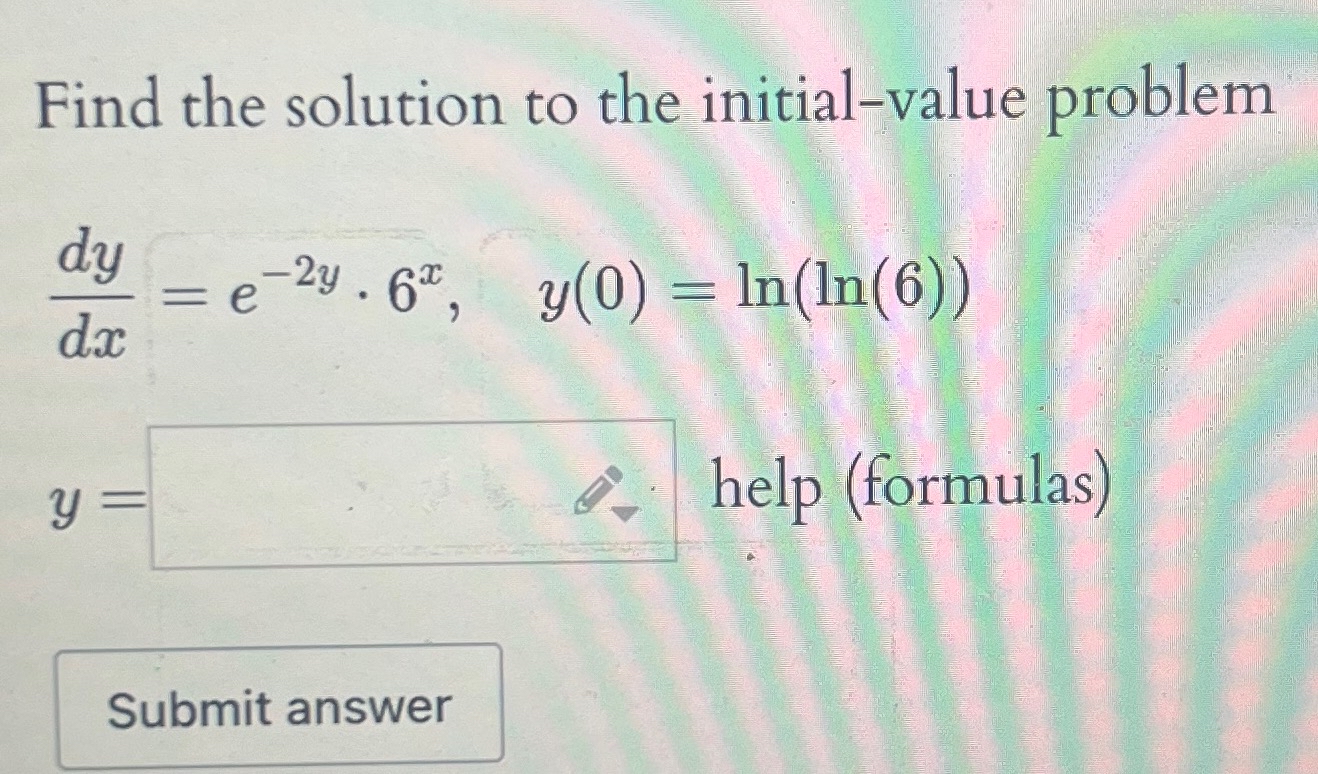 Solved Find the solution to the initial-value | Chegg.com