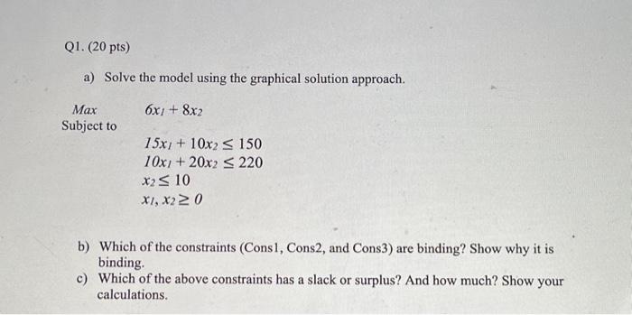 Solved Please answer the question using the graphical | Chegg.com