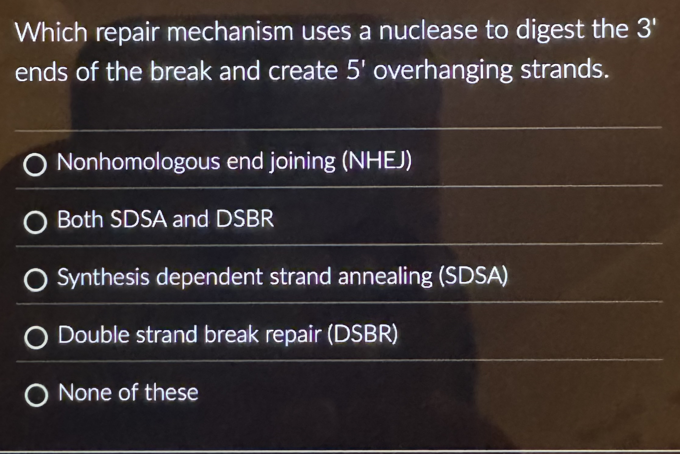 Solved Which repair mechanism uses a nuclease to digest the | Chegg.com