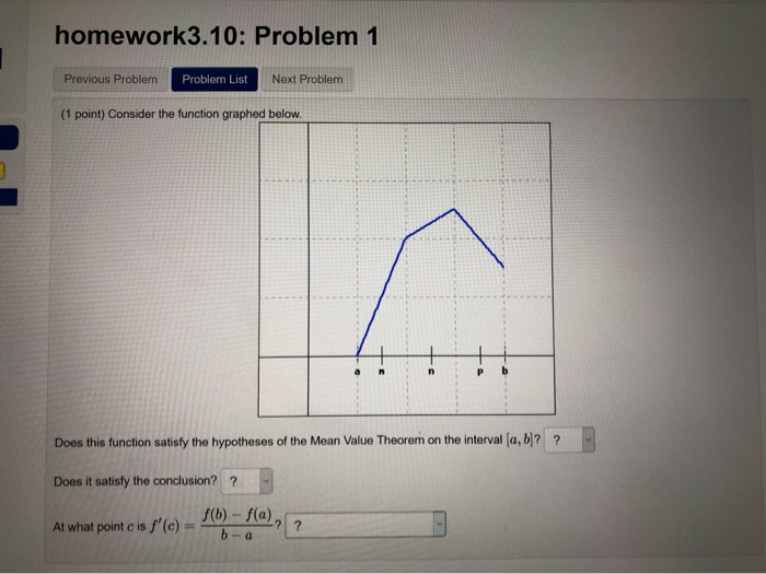 Solved Homework310 Problem 1 Previous Problem Problem List 
