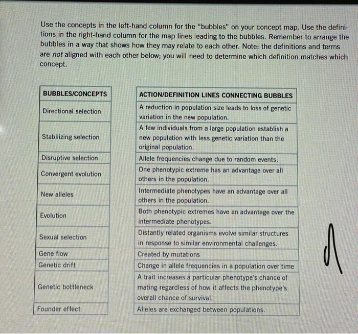 Solved Use the concepts in the left-hand column for the | Chegg.com