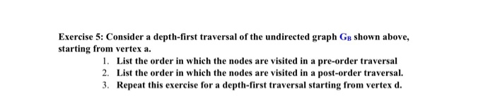 Solved Exercise 5: Consider a depth-first traversal of the | Chegg.com
