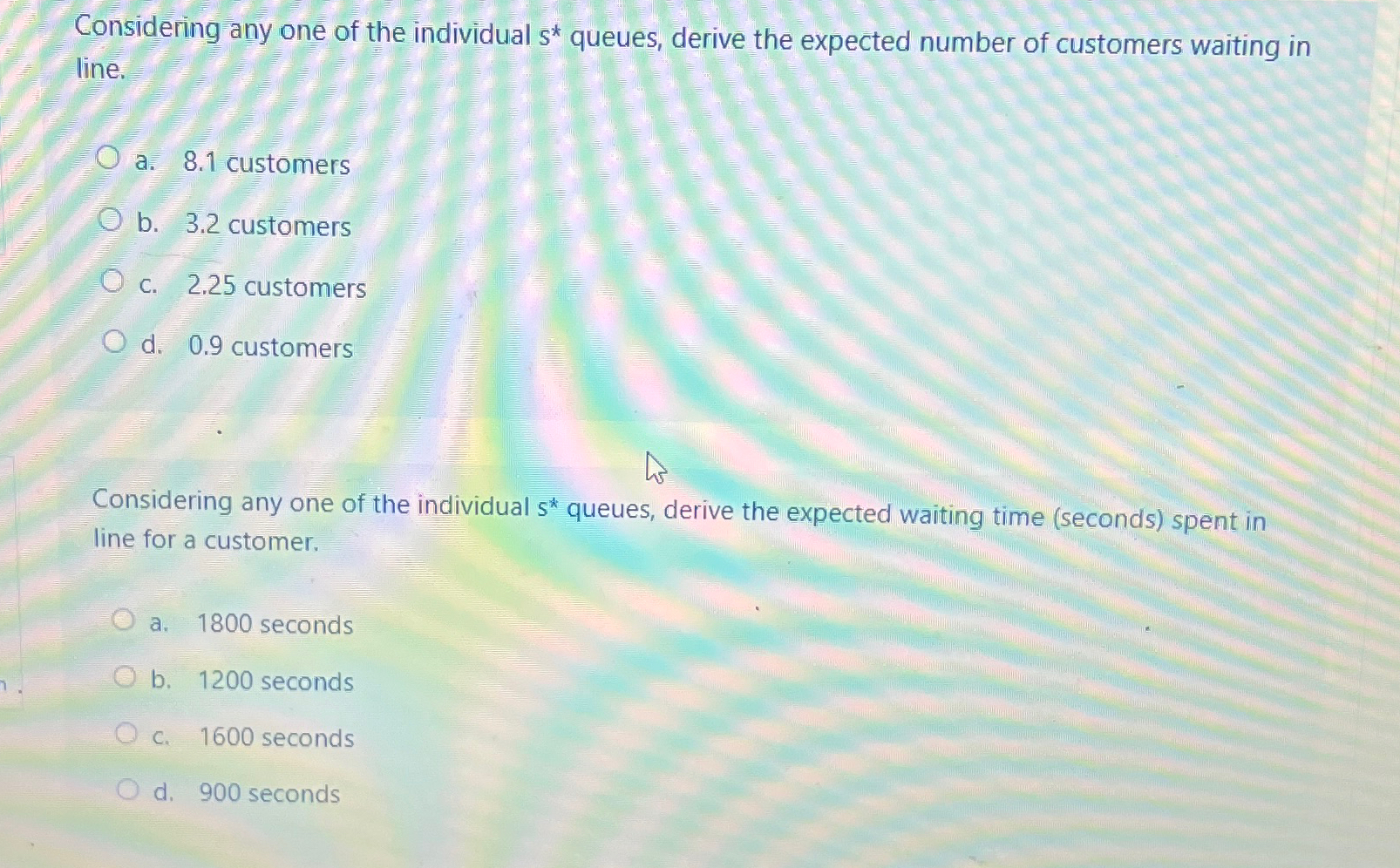 Solved Considering any one of the individual s** ﻿queues, | Chegg.com