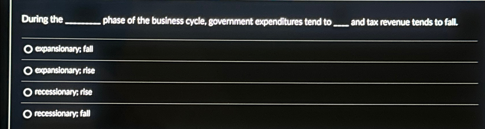 Solved During the q, ﻿phase of the business cycle, | Chegg.com