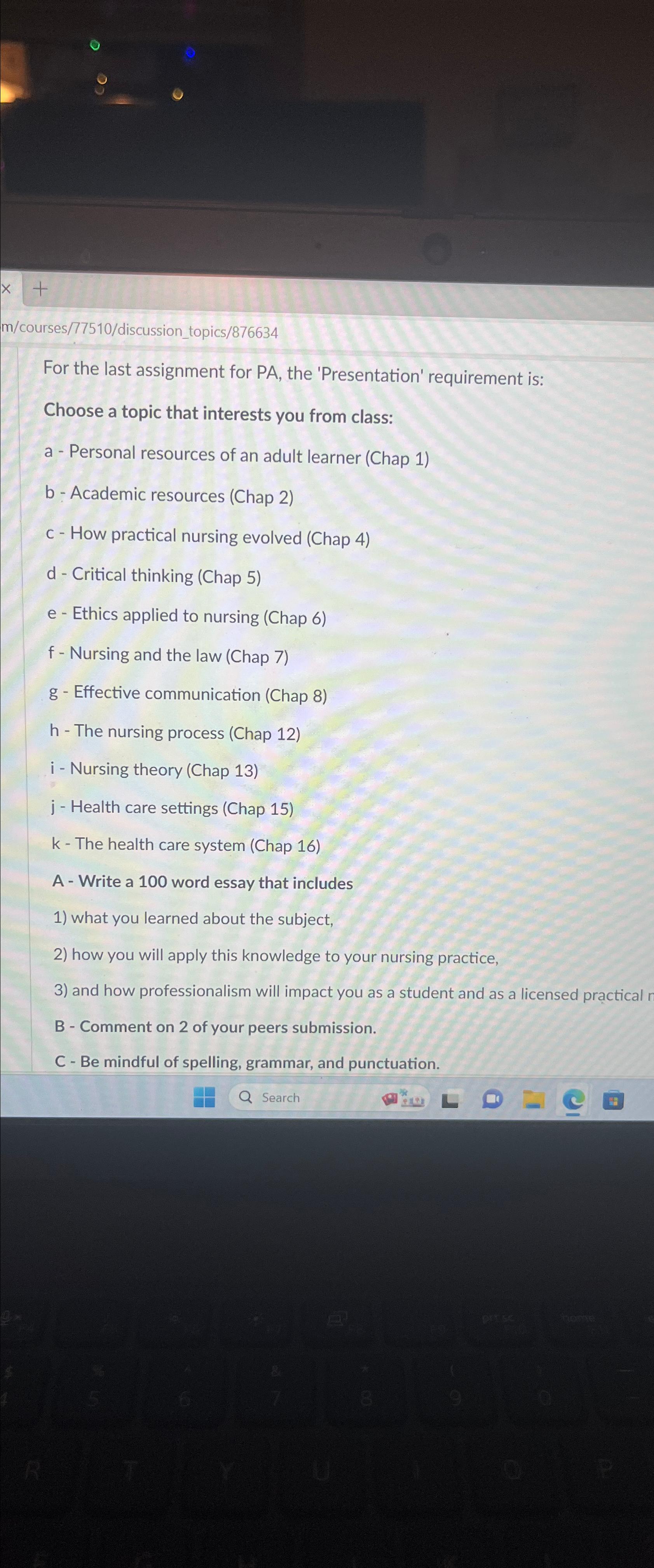 Solved *oom/courses/77510/discussion_topics/876634For the | Chegg.com