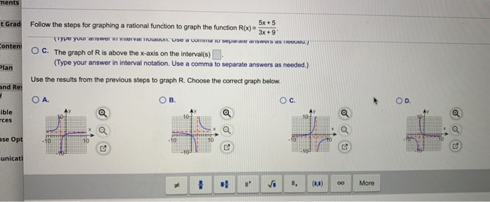 Solved Follow the steps for graphing a rational function to | Chegg.com