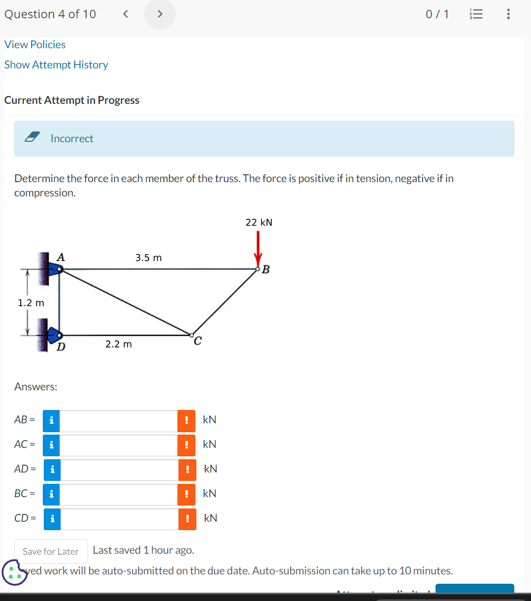 Solved View PoliciesShow Attempt HistoryCurrent Attempt in | Chegg.com