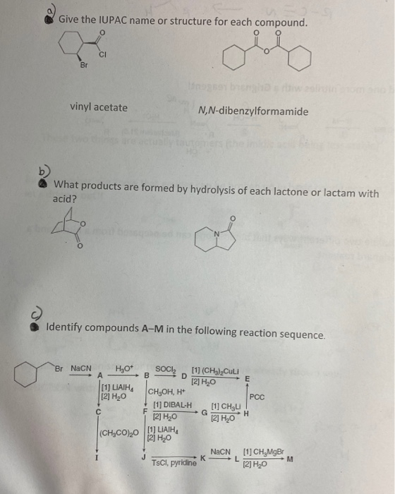 Solved Give the IUPAC name or structure for each compound. C | Chegg.com