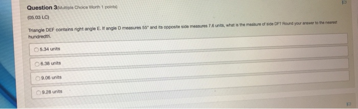 Solved Question 3 Multiple Choice Worth 1 points) (05.03 LC) | Chegg.com