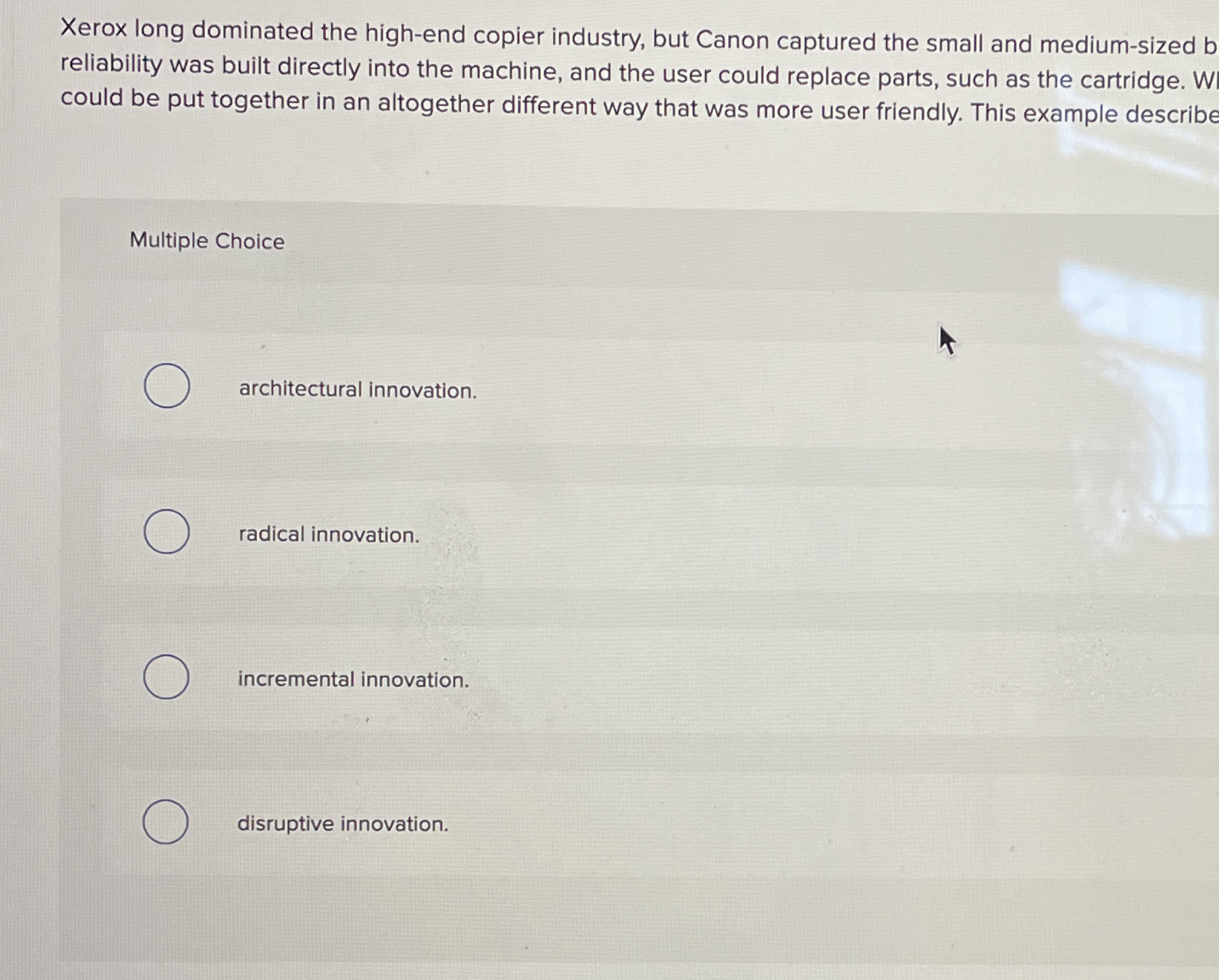 Solved Xerox long dominated the high-end copier industry, | Chegg.com