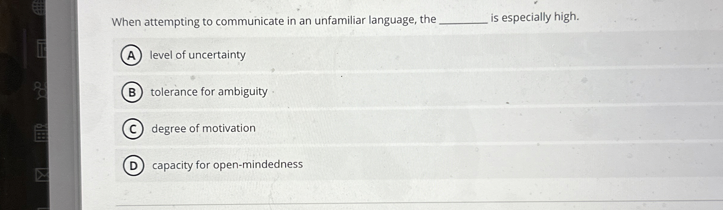 Solved When attempting to communicate in an unfamiliar | Chegg.com