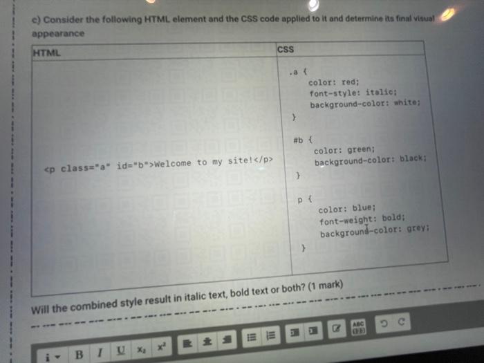 Solved In CSS, the 'cascade governs how styles are inherited | Chegg.com