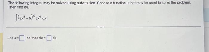Solved The following integral may be solved using | Chegg.com