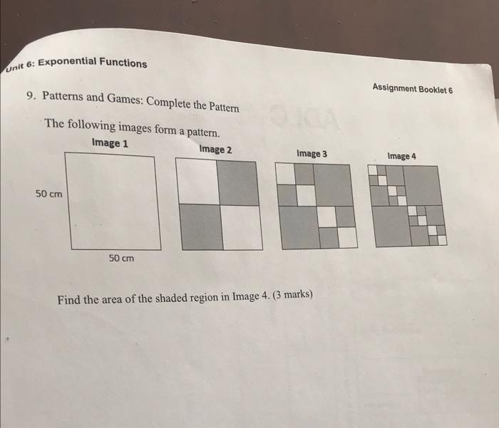 Solved Unit 6: Exponential Functions 9. Patterns and Games: | Chegg.com