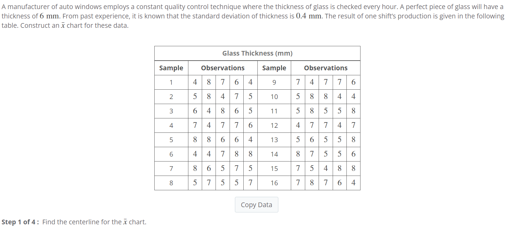 Solved A manufacturer of auto windows employs a constant | Chegg.com