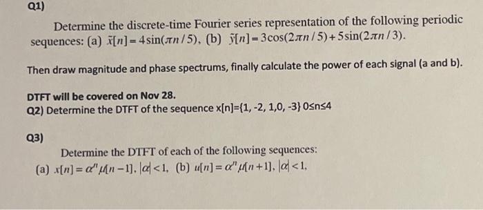 Determine the discrete-time Fourier series | Chegg.com