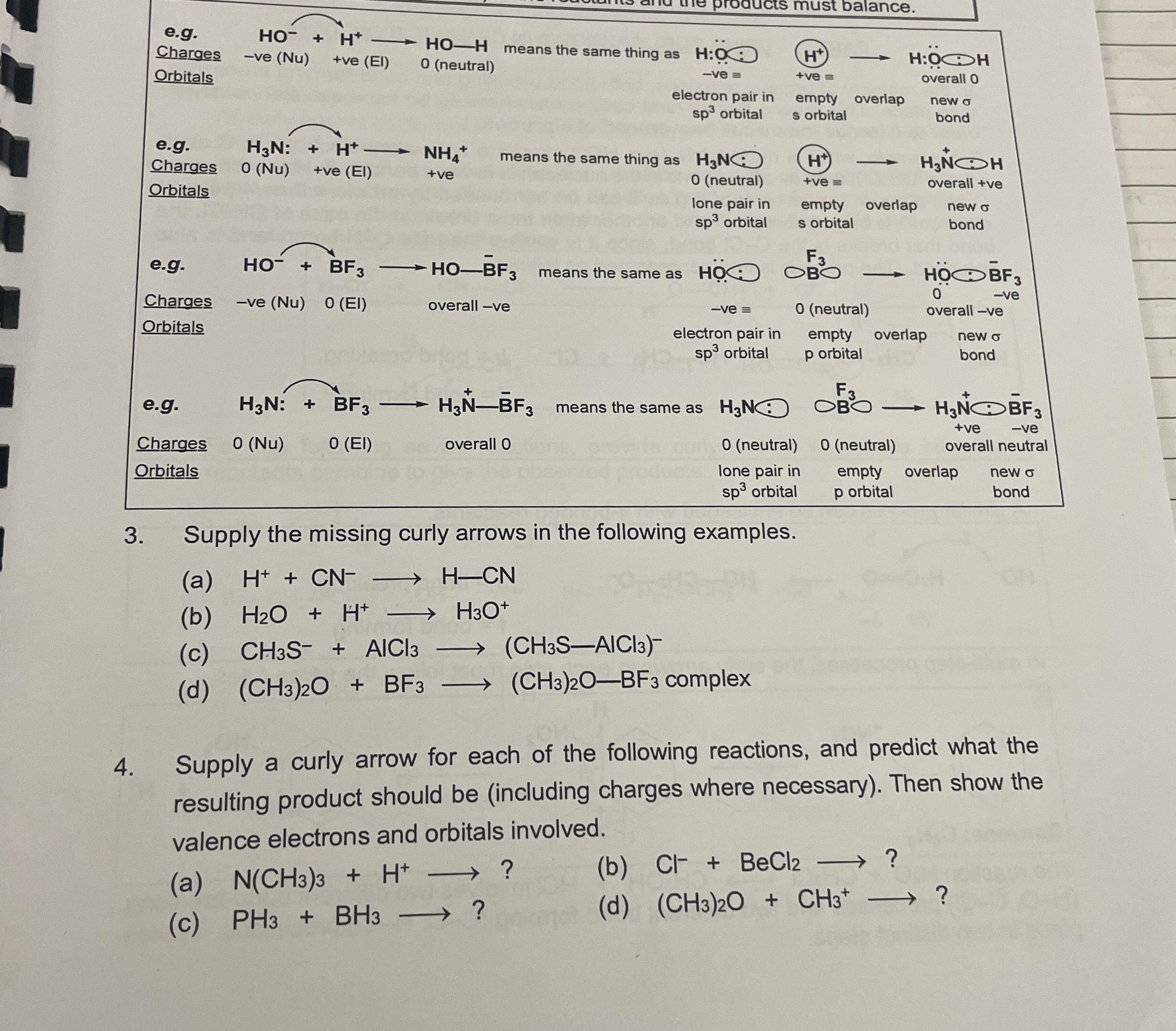 Solved Supply the missing curly arrows in the following | Chegg.com