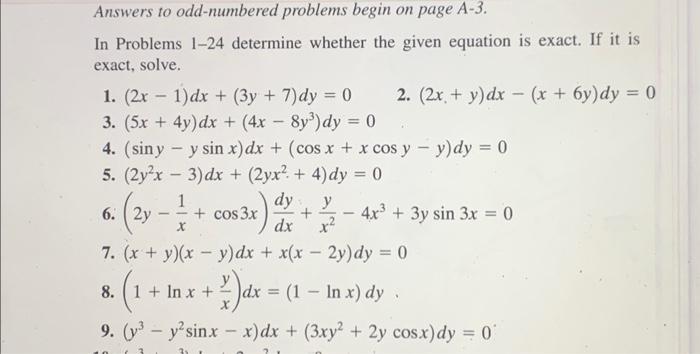 Solved Answers to odd-numbered problems begin on page A-3. | Chegg.com