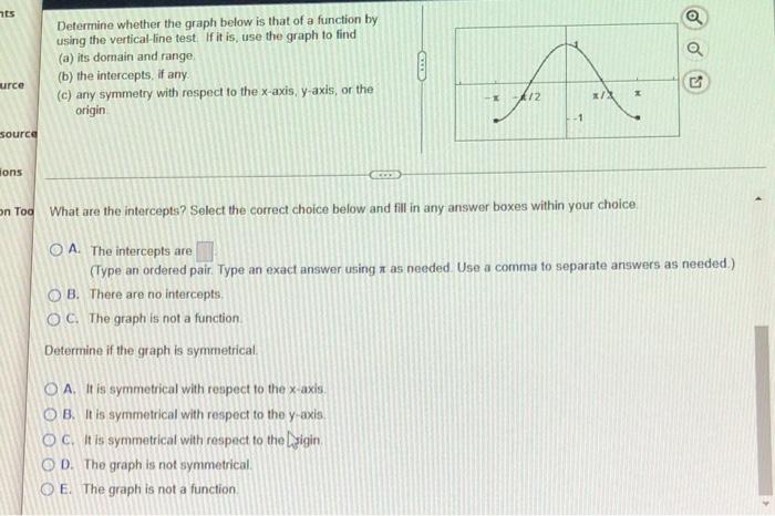 Solved Q © Determine whether the graph below is that of a | Chegg.com