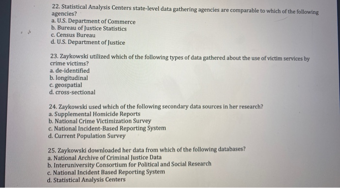Solved 22. Statistical Analysis Centers state-level data | Chegg.com