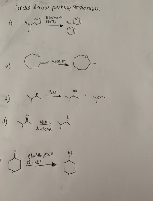 Solved Draw Arrow pushing Mechanism. | Chegg.com