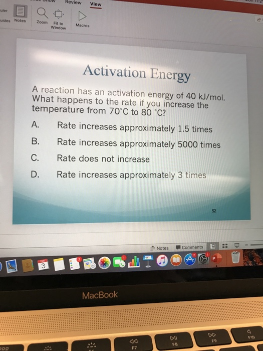 Solved View Zoom Fit to Window Macros Activation Energy A | Chegg.com