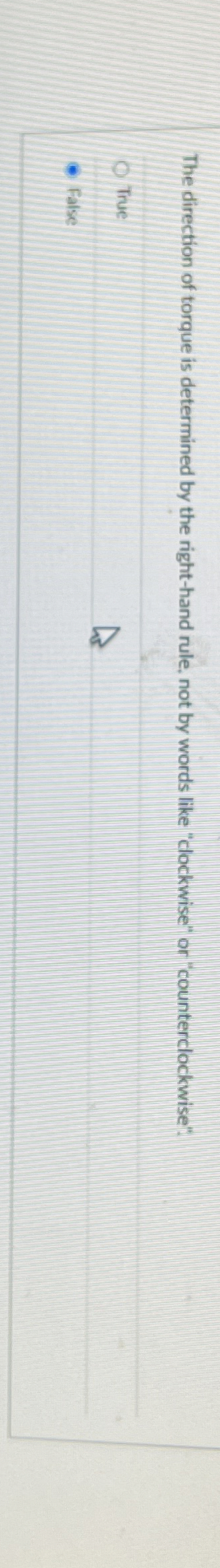 Solved The direction of torque is determined by the | Chegg.com