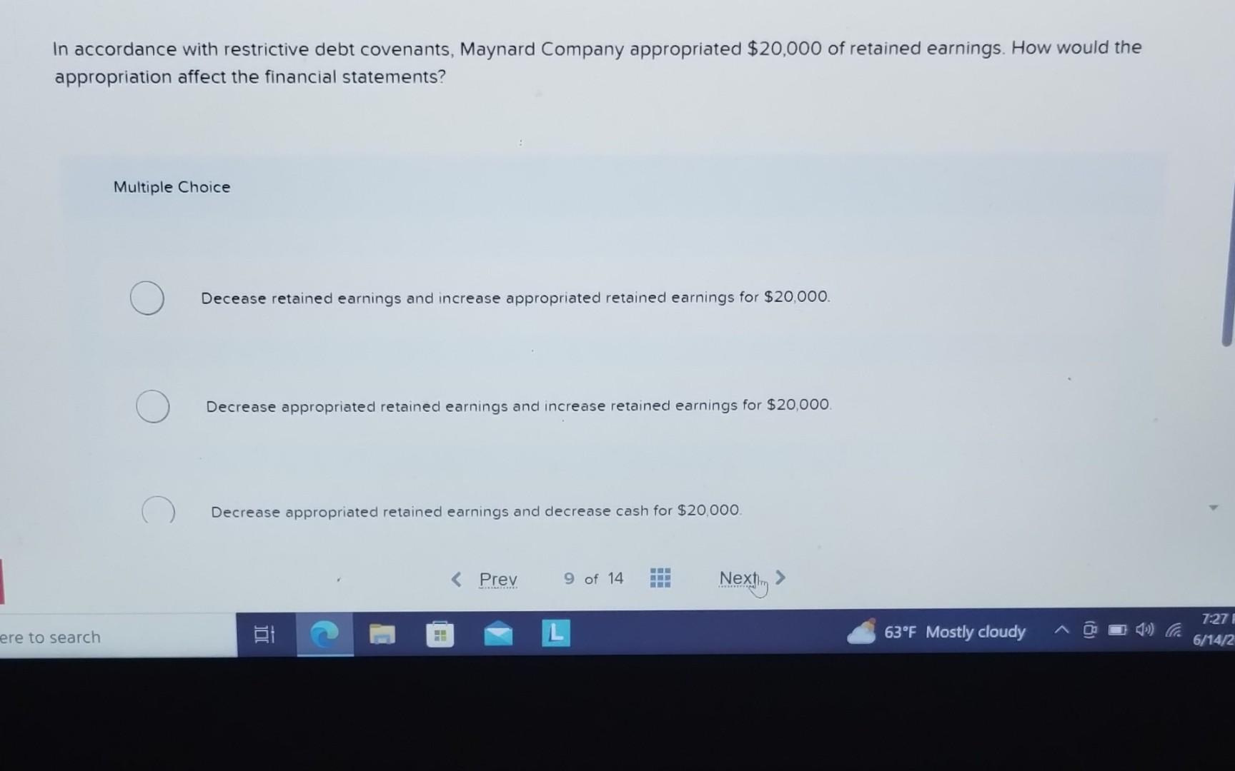 Solved In accordance with restrictive debt covenants, | Chegg.com