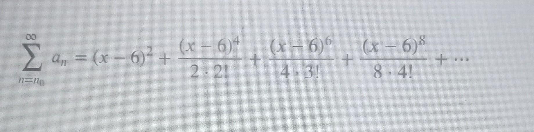 Solved Find the expression for an. In the summation formula | Chegg.com