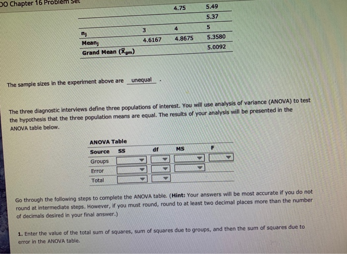 Solved 6. Analysis of variance with unequal sample sizes Aa | Chegg.com