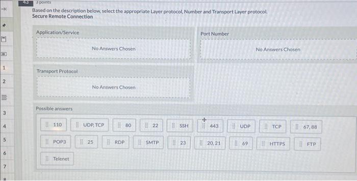 Solved Based On The Description Below Select The