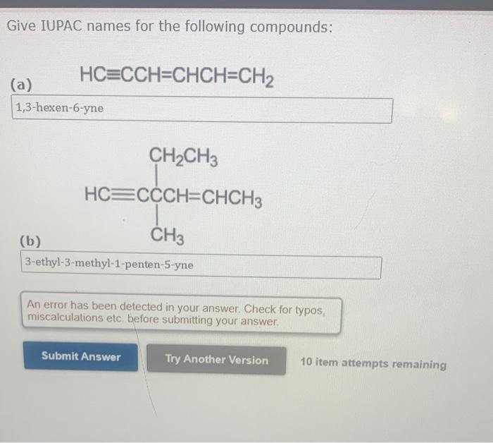 Solved Give IUPAC names for the following compounds: (a) | Chegg.com