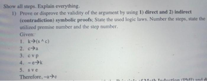 Solved Show all steps. Explain everything. 1) Prove or | Chegg.com